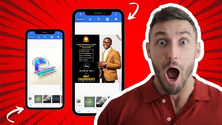 Complete SmartPhone Graphic Design - 3 in 1 Course | RoyalBosS