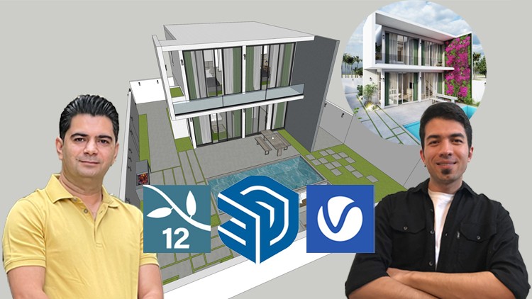 Sketchup with Lumion/V-ray- Full course- From zero | RoyalBosS