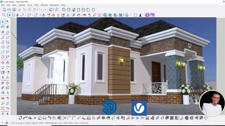 Super 3bedoom SketchUp Pro From Basic To Advance Level | RoyalBosS